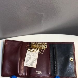 Bags | Hugo Bosca Burgundy Leather Keychain Purse | Poshmark